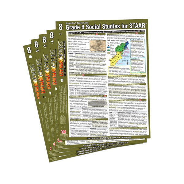 Legacy Grade 8 Social Studies Student Course Notes 10-Pack – DynaNotes