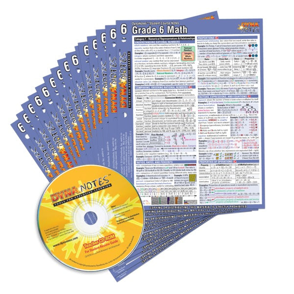 Grade 6 Math Classroom Set – DynaNotes